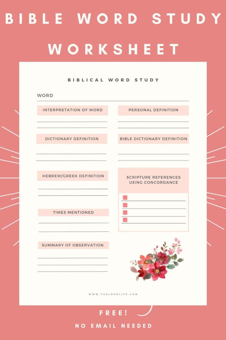 What is a word study and How to do a Biblical Word Study? - The Lobo Life